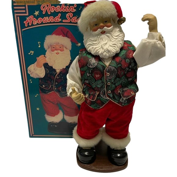 Christmas Fantasy Ltd. | Holiday | Vtg Animated Rockin Around Santa Claus Dancing Christmas ...